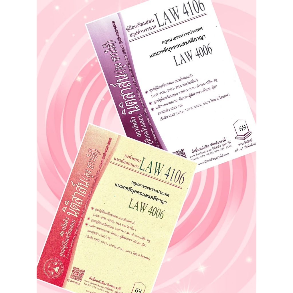 LAW 4106, LAW 4006 กม.ระหว่างประเทศแผนกคดีบุคคลและคดีอาญา ชีทราม (นิติ ...