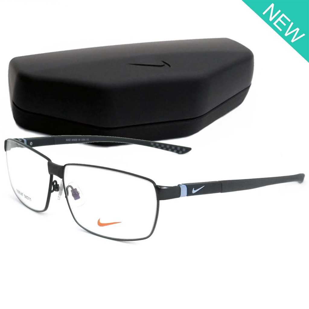 Nike Fashion แว่นตา รุ่น 7606 C-3 สีเทา กรอบเต็ม ขาข้อต่อ วัสดุ สแตนเลส ...