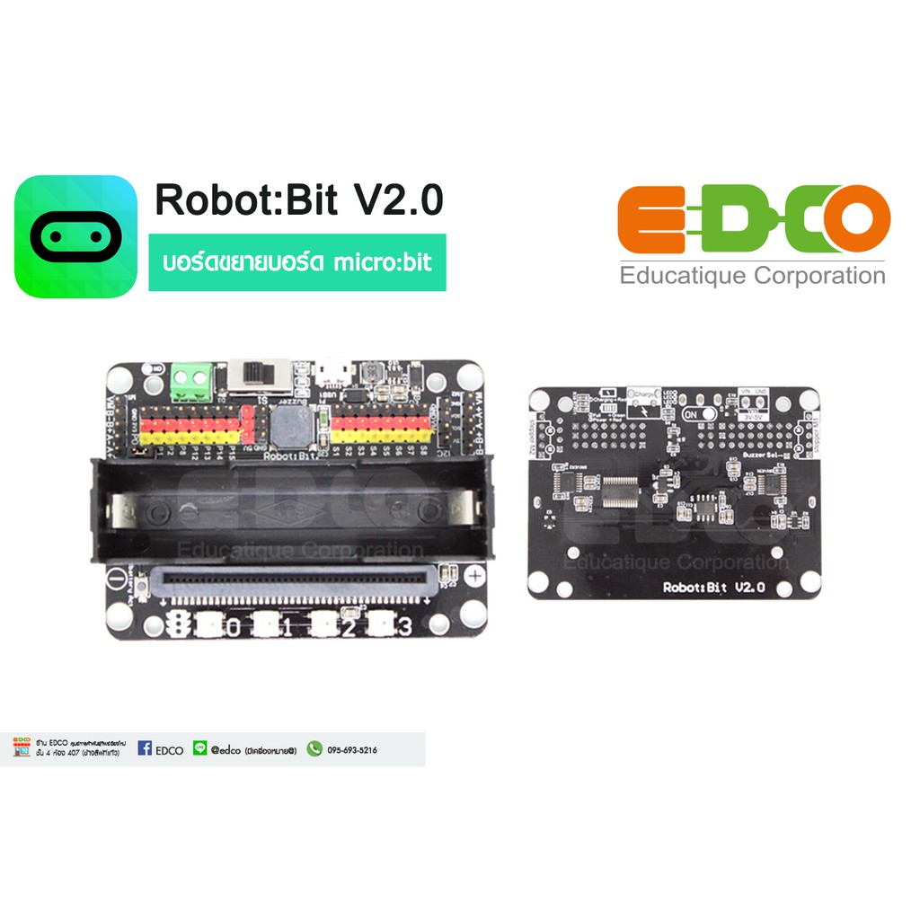 Robot:Bit V2.0 เป็นอุปกรณ์เสริมเพื่อการใช้งาน micro:bit เพื่อการเรียน ...