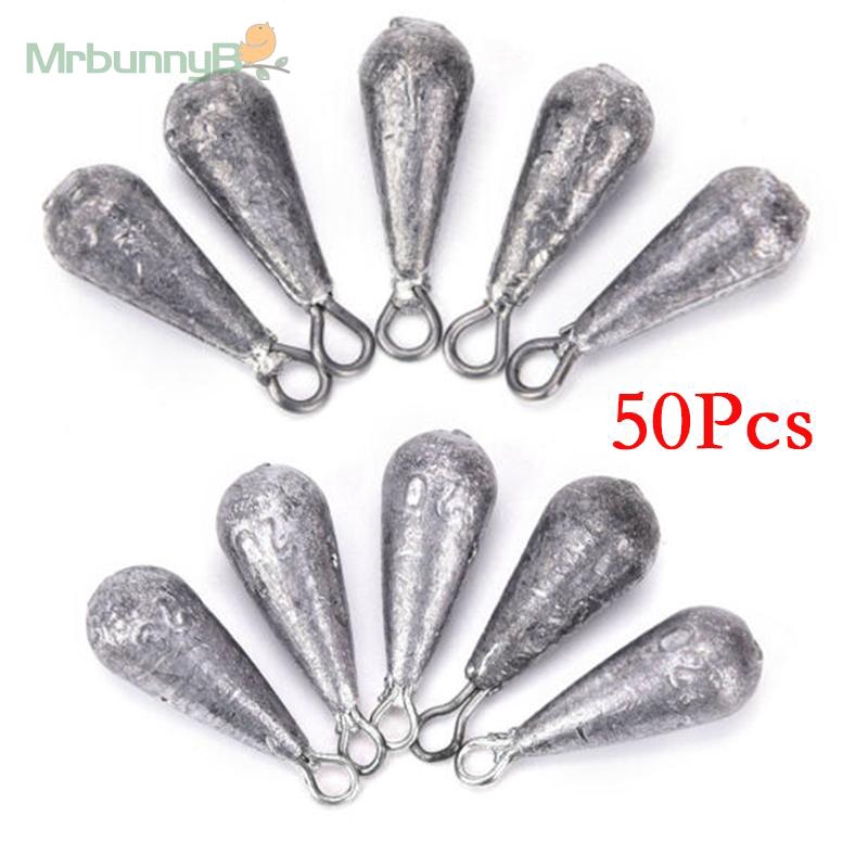 ตะกั่ว sinkers อุปกรณ์เสริมสําหรับตกปลา 50 ชิ้น 10 กรัม | Shopee Thailand