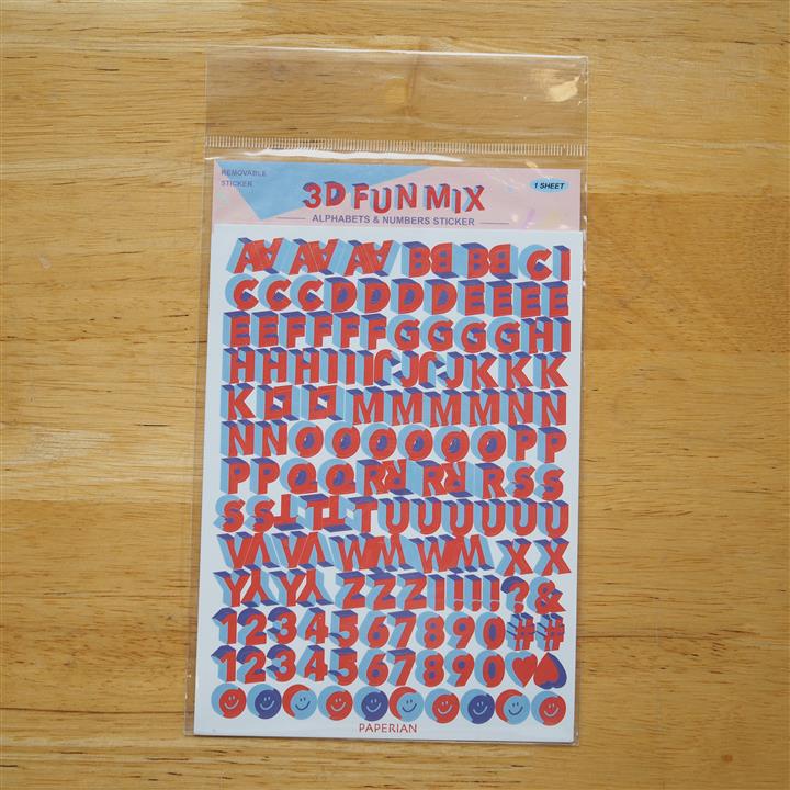 สติกเกอร์ 3D fun mix alphabets & numbers | Shopee Thailand