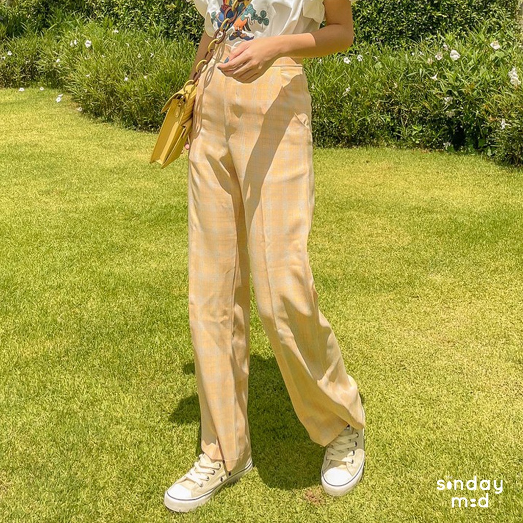 Monday Pants กางเกงขายาวทรงกระบอก ลายสกอตรุ่นใหม่ ผ้ารุ่นนี้ไม่บางไม่ ...