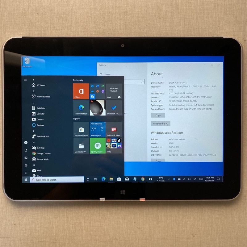 [ ใช ้ ] HP ElitePad 1000 G2 10 นิ ้ ว IPS หน ้ าจอสัมผัส Intel Quad ...