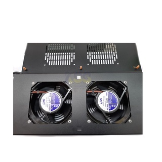 พัดลมระบายความร้อนตู้แล็ค Link CK-81204 Fan 2x4" Heavy Duty, Power Cord ...