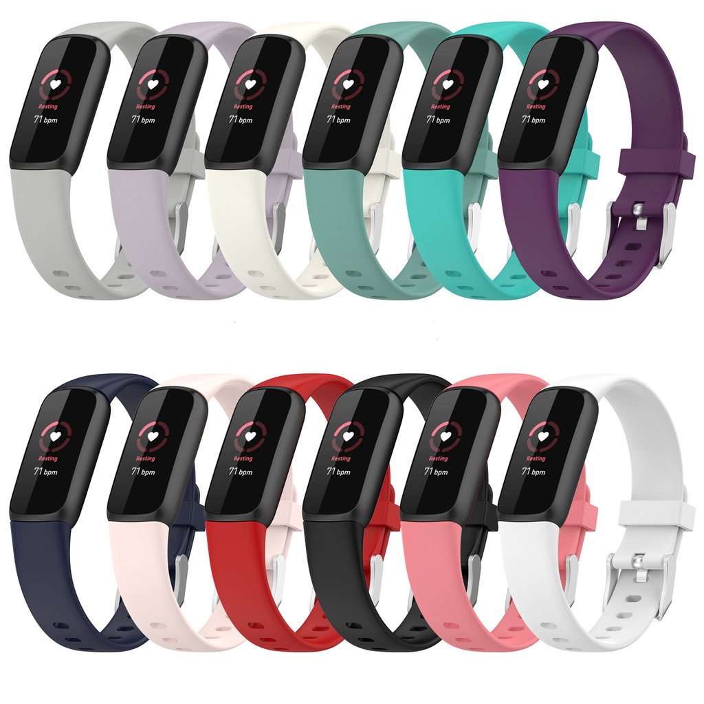 สายนาฬิกาข้อมือซิลิโคน พรีเมี่ยม สําหรับ Fitb LUXE Smart Watch | Shopee ...