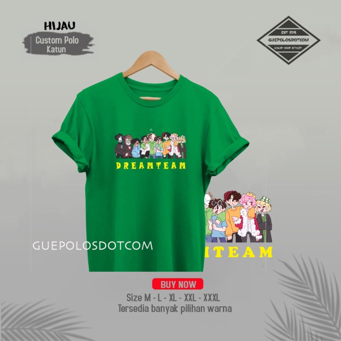 เสื้อยืด HIJAU Roblox - เสื้อยืด MINECRAFT DREAM SMP CHARACTER - DREAM ...