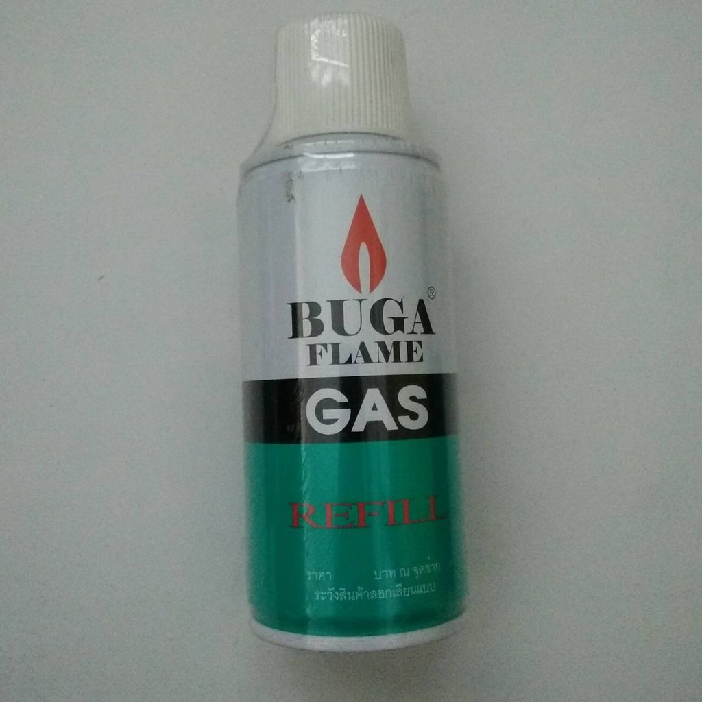 BUGA FLAME GAS แก๊สเติมไฟแช็คกระป๋อง ขนาด 290มล หรือ 200 กรัม กระป๋อง ...