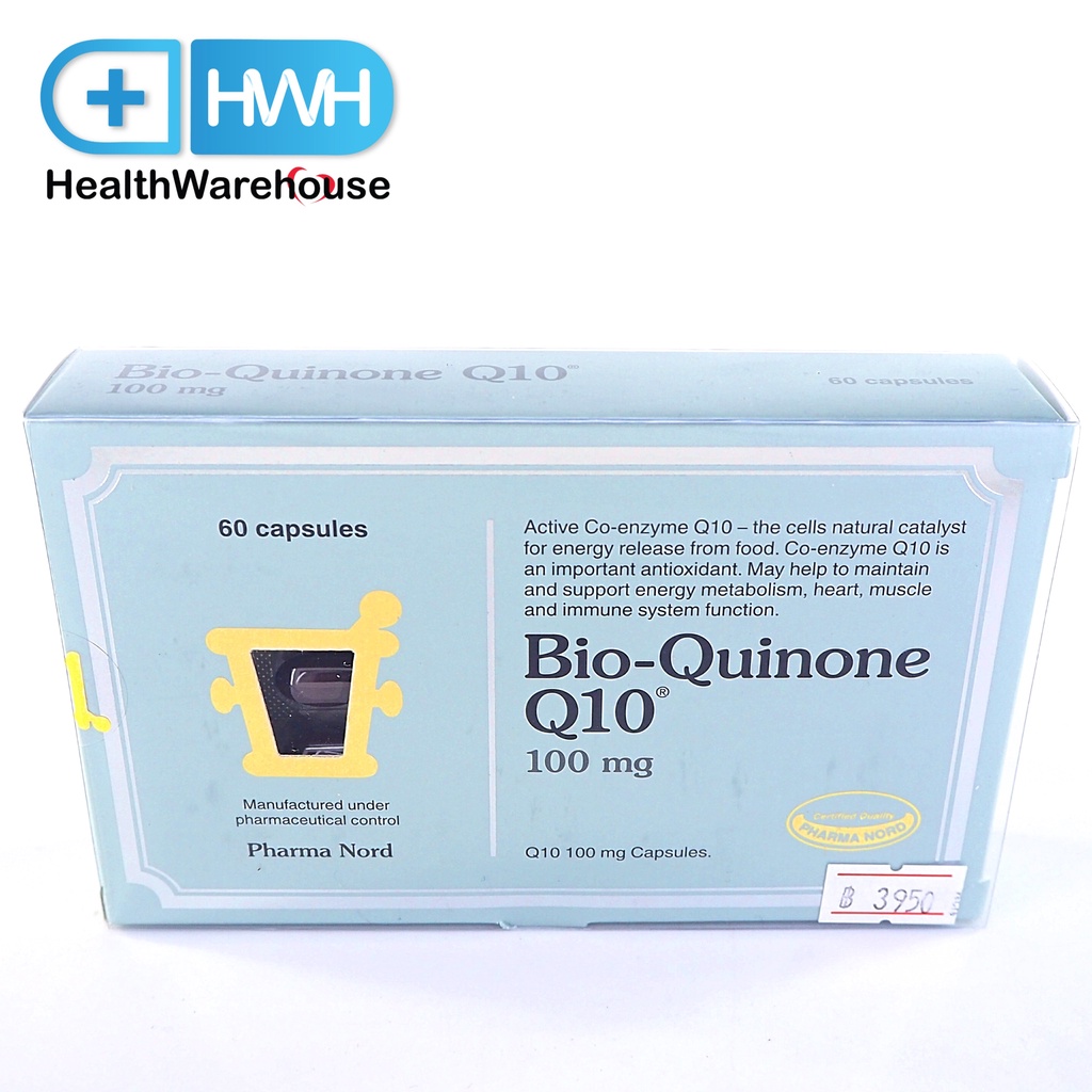 Pharma Nord Bio-Quinone Q10 100 mg 60 Capsules ไบโอ-ควิโนน คิวเท็น (Exp. 2/2024) | Shopee Thailand