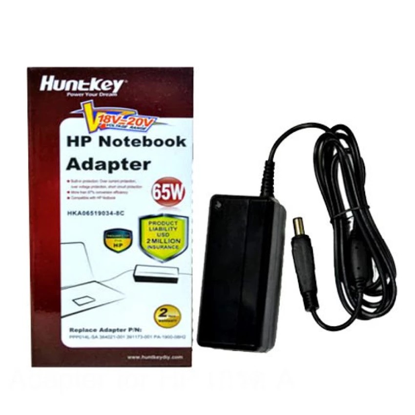 Huntkey Adapter Notebook 65W สำหรับ HP (สีดำ) | Shopee Thailand
