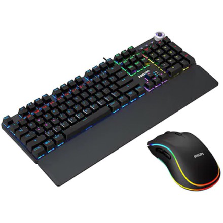 Philips SPK 8605 Office Keyboard + SPK9403B RGB Gaming Mouse Gaming ...