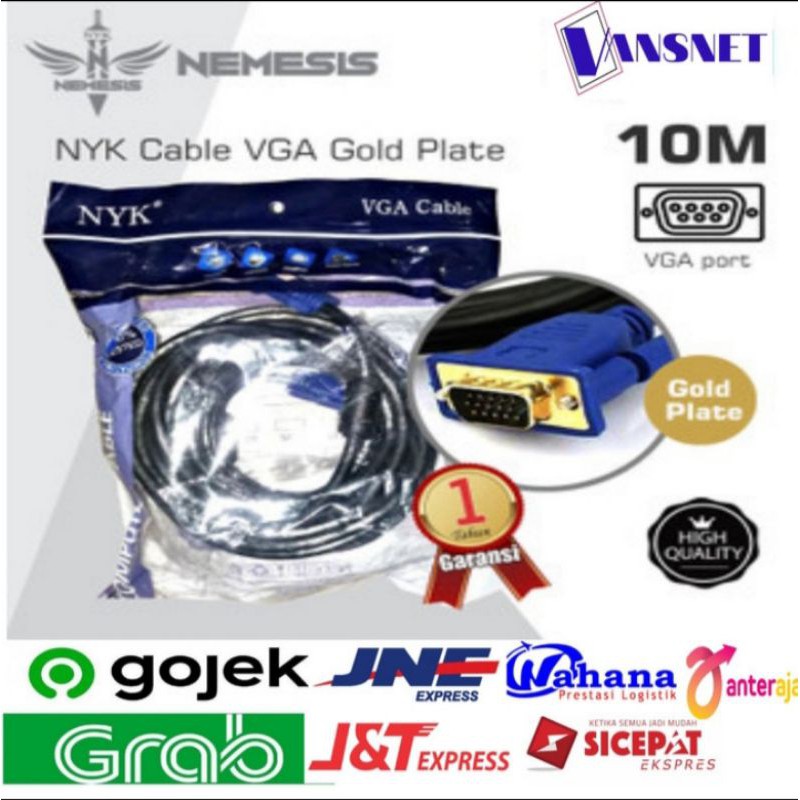 สายเคเบิล Vga 10 เมตร / Vga Nyk 10 เมตรแผ่นทอง 1 ปี | Shopee Thailand