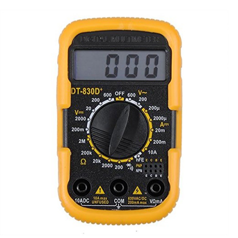 DT-830D + Mini Digital Multimeter ดิจิตอลมัลติมิเตอร์ วัดแรงดัน วัดกระแส AC/DC แถมฟรี แบตเตอรี่ ...