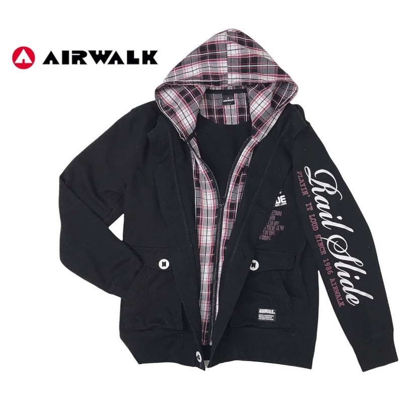 AIRWALK hoodie jacket สีดำ ดร็อปลงเล็กน้อยแต่ยังสวย | Shopee Thailand