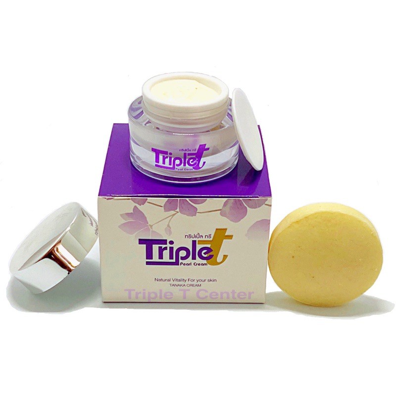 ทริปเปิ้ลทรีครีม (Triple Tri Cream) 1 กระปุก ครีมขนาด20กรัม แถมฟรีสบู่ ...