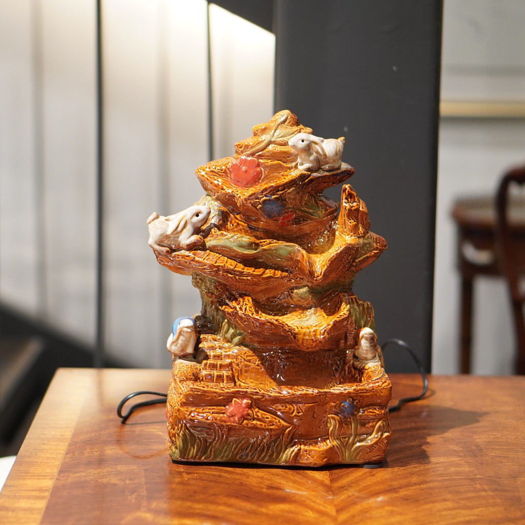 C&C HOME Bird Nesting Table Top Fountain น้ำพุเซรามิค น้ำพุตั้งโต๊ะ ของ ...