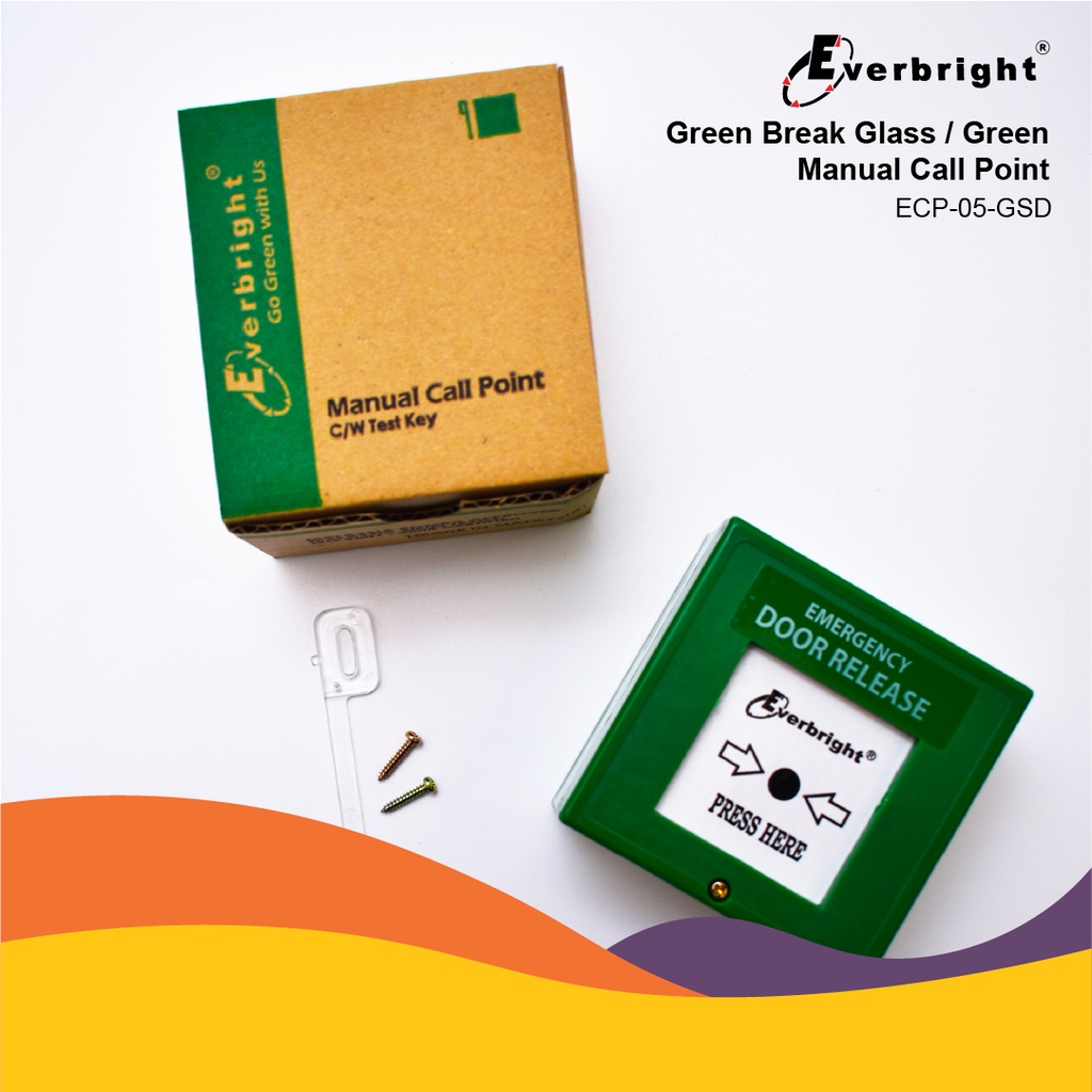 Everbright Green Break Glass / Green Manual Call Point ECP-05-GSD ...