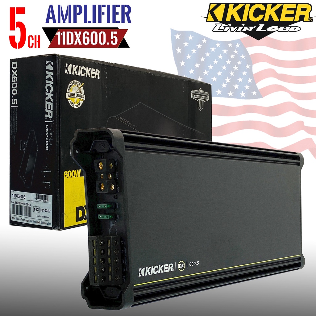 Kicker รุ่น 11DX600.5 DX Series สุดยอดพาวเวอร์แอมพลิฟายเออร์ 5 แชนเนล ...
