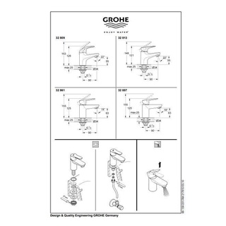GROHE BAULOOP ก๊อกเดี่ยวอ่างล้างหน้า 32857000 ก๊อกฝักบัว วาล์วน้ำ ...
