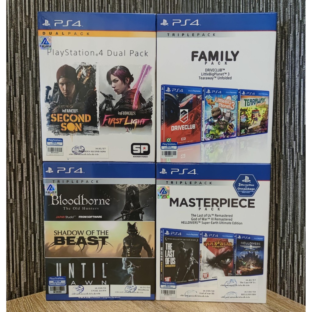 PS4 : Dual Pack(inFAMOUS) / Triple Pack(ฺBloodborne) / Masterpiece Pack ...