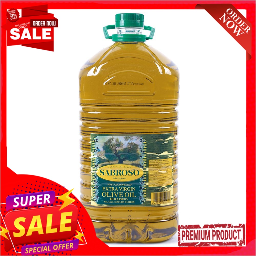 ซาโบรโซ่ เอ็กซ์ตร้าเวอร์จิน น้ำมันมะกอก 5 ลิตรSabroso Extra Virgin ...