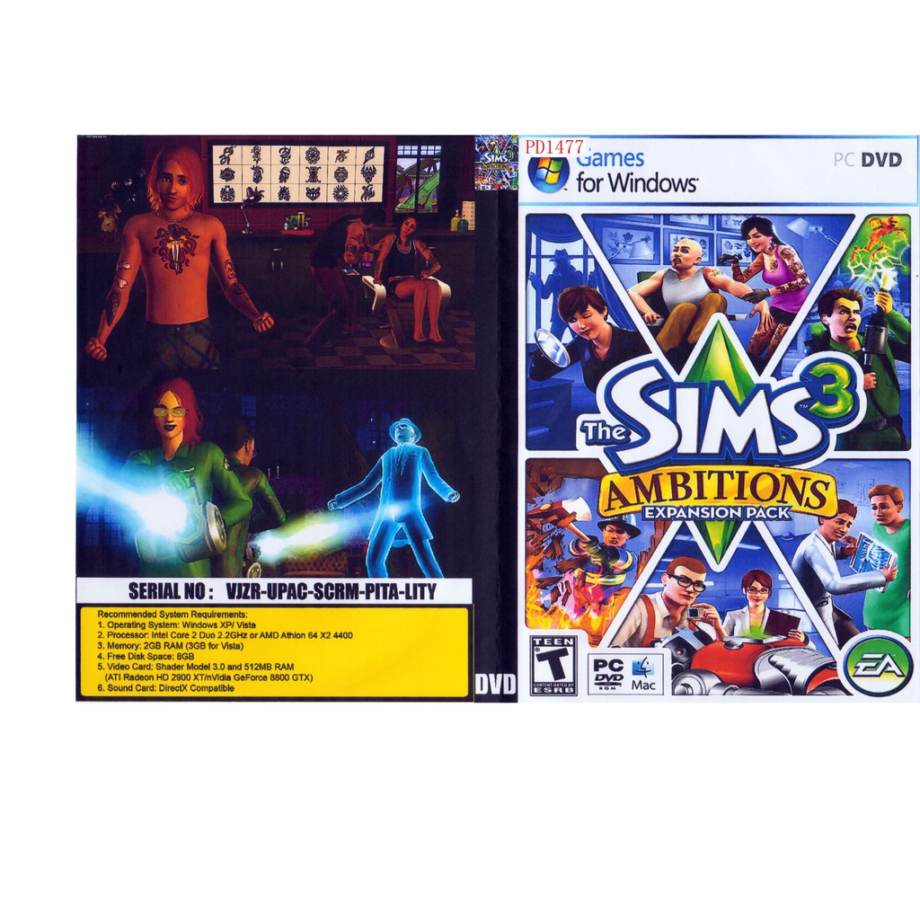 แผ่น DVD เกม PC THE SIM 3 AMBITIONS EXP PACK - 2 แผ่น | Shopee Thailand