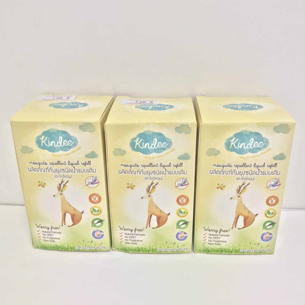 kindee คินดี้ กันยุงชนิดน้ำแบบเติม รีฟิว 45ml ขวด (2ขวด) koa7 | Shopee Thailand