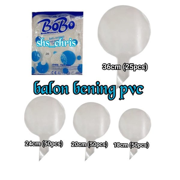 50 PIECES Balloon PVC Clear 20 "BOBO Blue ZoA7 | Shopee Thailand
