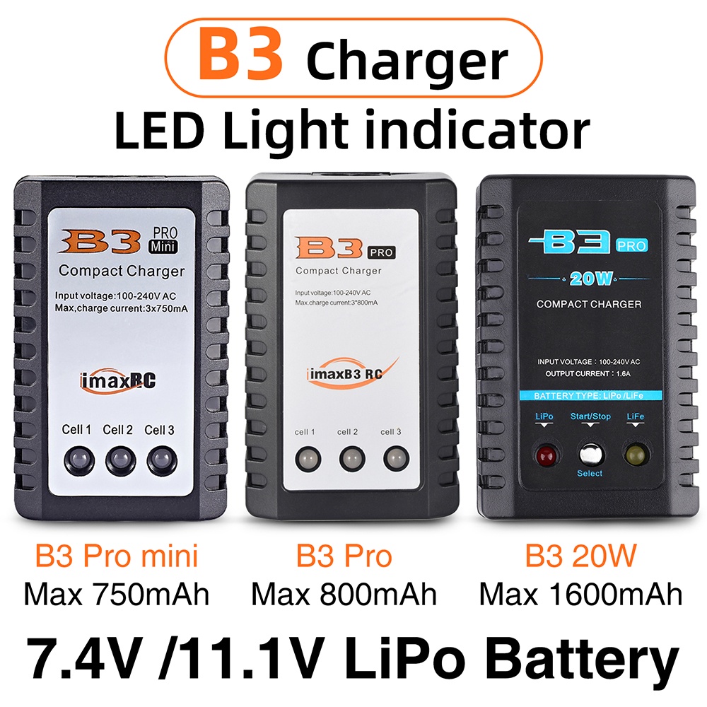 IMAX B3 Pro RC Compact Charger AC 2S 3S Lipo อะแดปเตอร์แบตเตอรี่ 7.4V ...