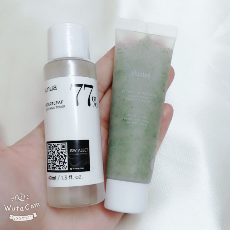 Set Huxley scrub mask & Auna Heartleaf soothing toner | Shopee Thailand