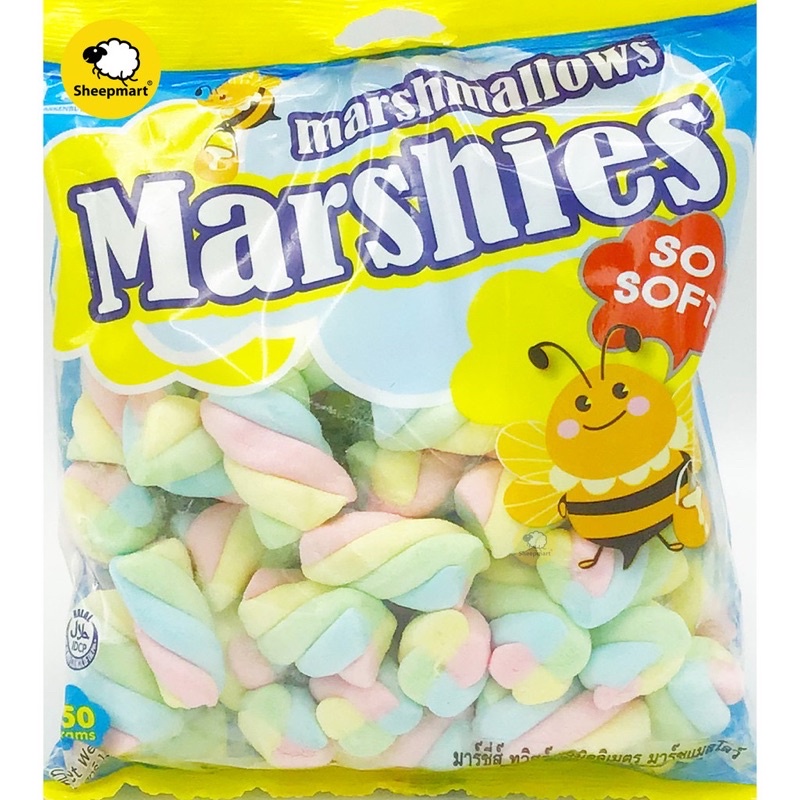ยี่ห้อขายดีอันดับหนึ่ง🔥มาร์ชแมลโลว์ Marshies marshmallows ถุง 150 กรัม ...