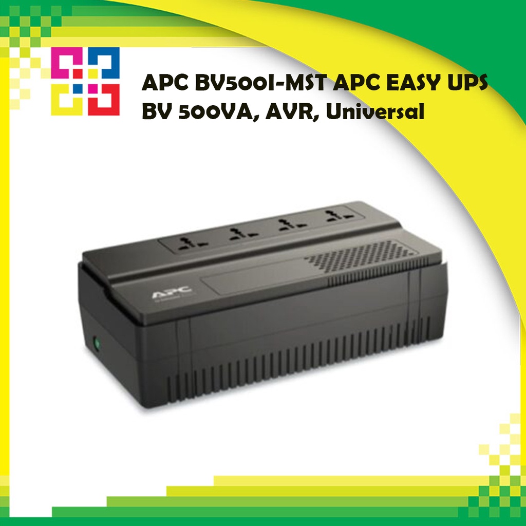 APC BV500I-MST EASY UPS BV 500VA/300W, AVR, Universal Outlet, 230V ...
