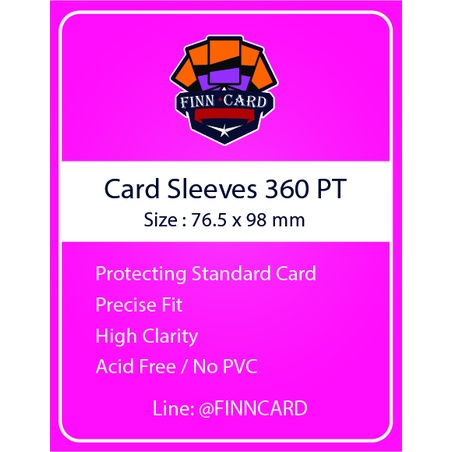FINNCARD SLEEVE ซองใส 35pt 130pt 180pt 360pt สำหรับใส่การ์ด ซองใสใส่การ์ด ซองใส่การ์ด (1แพคมี ...