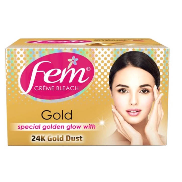 Fem Fairness Naturals Gold Skin Bleach 40กรัม ครีมย้อมหนวด ย้อมคิ้ว ...