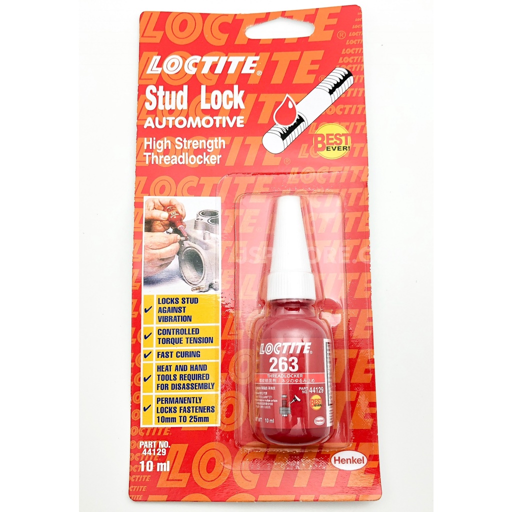 น้ำยาล็อคเกลียว LOCTITE 263 Stud Lock High Strength Threadlocker 10 ml แพ็คละ 1 หลอด | Shopee ...