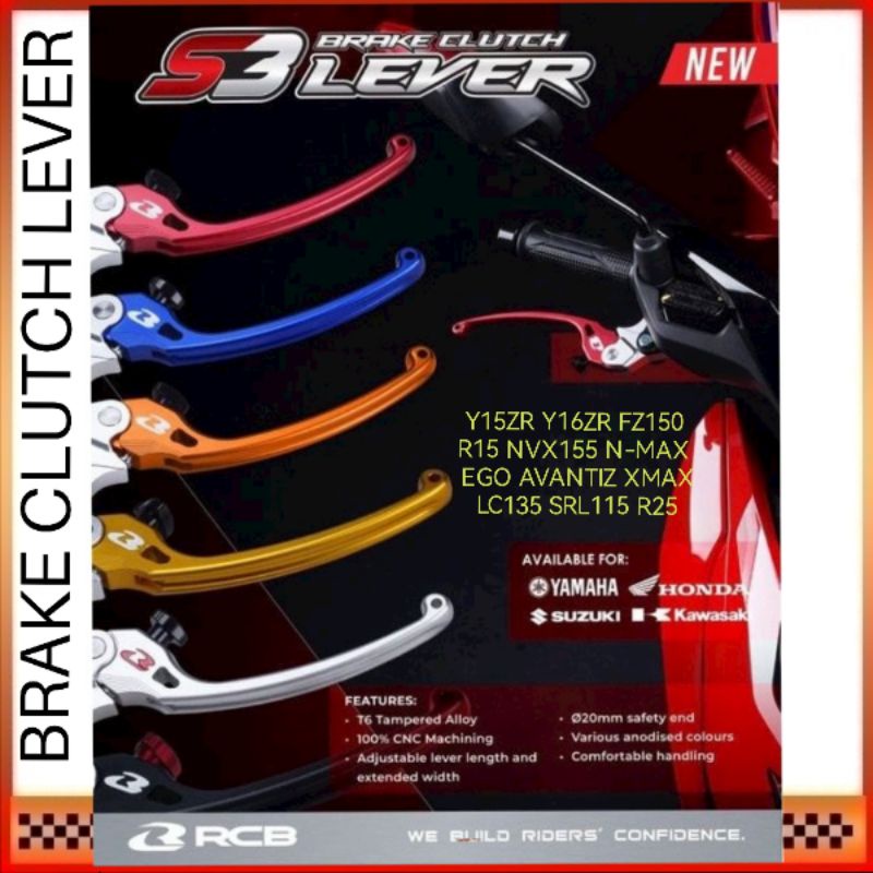 2022 ออกแบบใหม่RCB S3 โลหะผสมCNCเบรคCLUTCH LEVER Y15 Y16 LC135 SRL115 ...