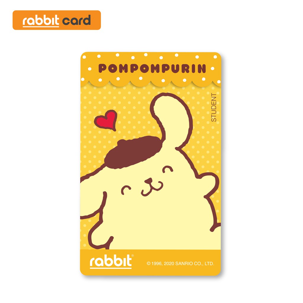 [Physical Card] Rabbit Card บัตรแรบบิท POMPOMPURIN ลายหัวใจ สำหรับ ...