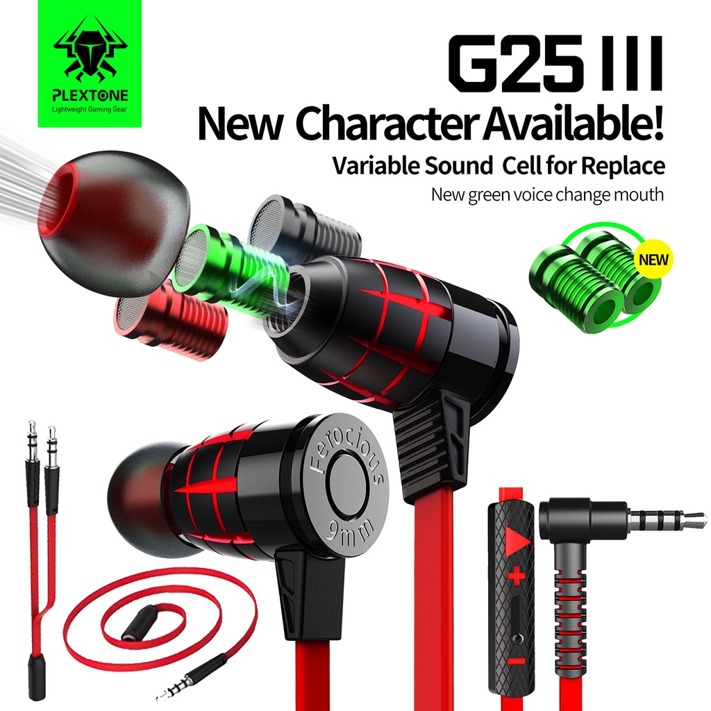 PLEXTONE G25 หูฟังเกมมิ่ง หูฟัง มีไมค์ 3.5 เบสแน่นแยกเสียงชัดเจน ...