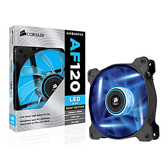 FAN CASE (พัดลมเคส) CORSAIR AF120 QUIET (BLUE LED) | Shopee Thailand