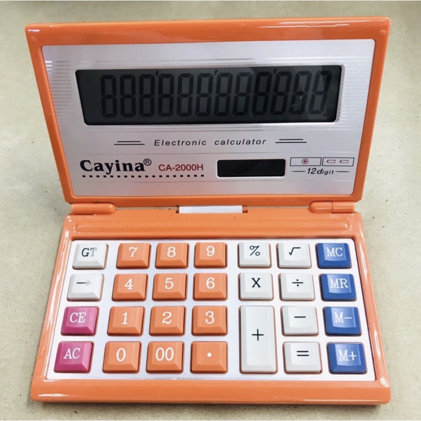 Cayina เครื่องคิดเลข พกพา เครื่องคิดเลขพับได้ ตั้งฃโต๊ะ ขนาดใหญ่ 12 ...