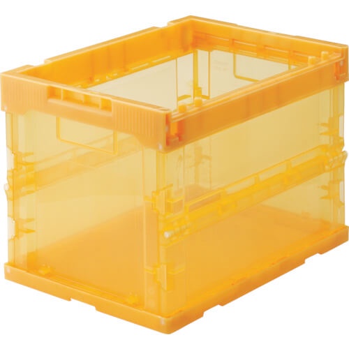 TRUSCO กล่องพลาสติกพับได้ SKELCON 20L ไม่มีฝา Transparent Orange | Shopee Thailand
