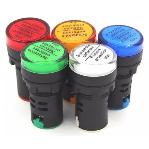 ไพลอตแลมป์ LED 22mm 12V , 24V AD22-22DS Pilot Lamp (LED) หลอดไฟแสดง ...