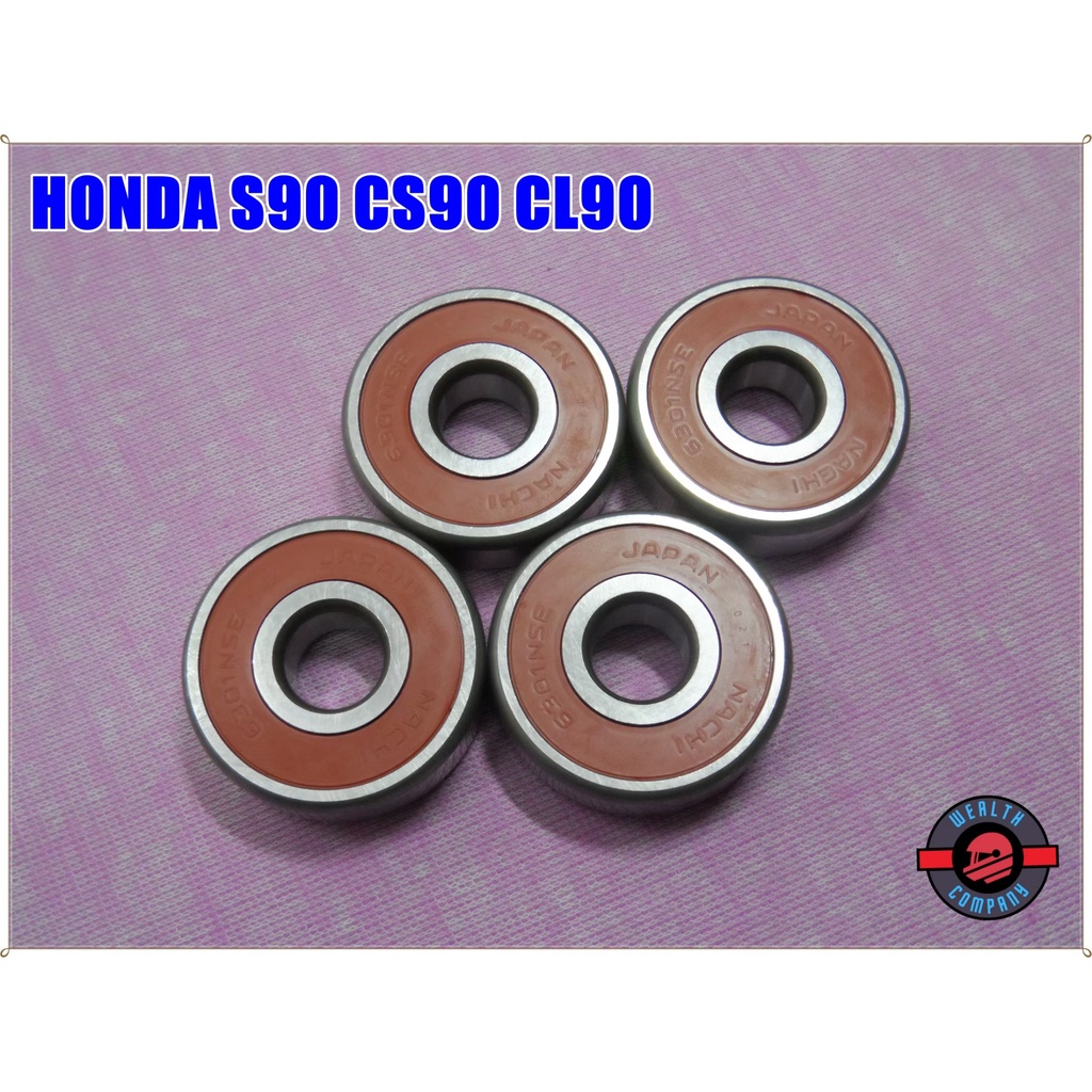 HONDA S90 CS90 CL90 WHEEL BERAING FRONT REAR SET (4 PCS) #ชุดลูกปืนล้อ หน้า และ หลัง รหัส 6301 ...