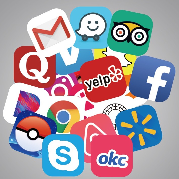💥พร้อมส่ง💥สติ๊กเกอร์ APP LOGO sticker youtube facebook pokemon google ...
