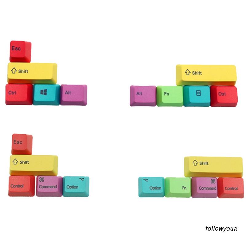 folღ Mac/WIN Mechanical Keyboard Keycaps OEM Profile PBT CMYK Modifiers ...