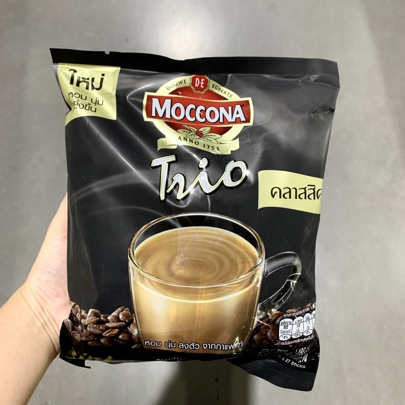 กาแฟ 3 in 1 Moccona Trio Gold / Classic / Rich and Smooth / Espresso กาแฟปรุงสำเร็จชนิดผง ตรา มอ ...