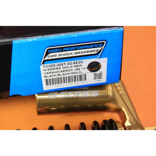 โช็ค YSS Yamaha Aerox TC302-305T-02-883N G-SERIES GOLD NEW BLACK/BLACK ...