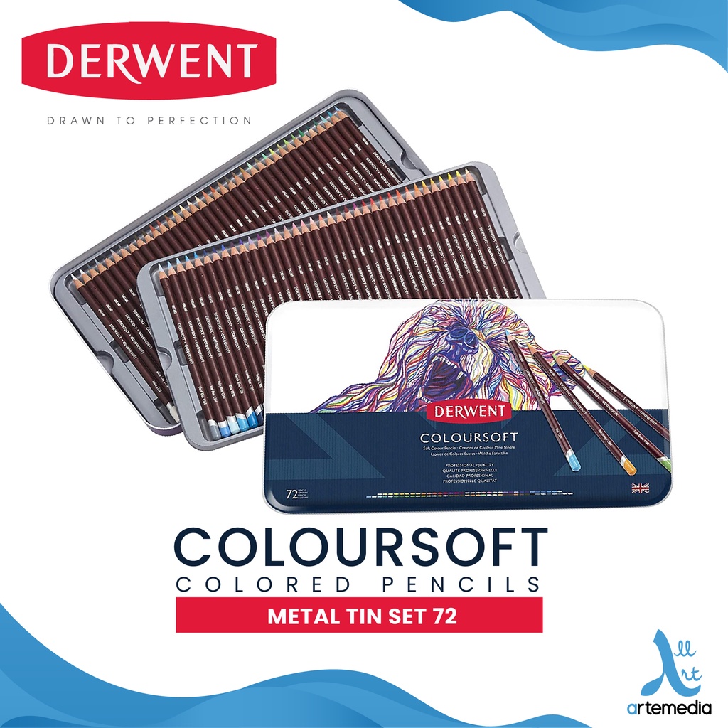 Derwent Colorsoft ชุดดินสอสีโลหะดีบุก 72 สี | Shopee Thailand