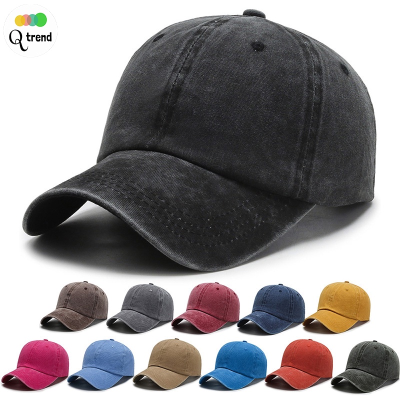 Q trend cap หมวกแก็ปวินเทจ หมวกกันแดด ใส่ได้ทั้งหญิงชาย รุ่น F02 ...