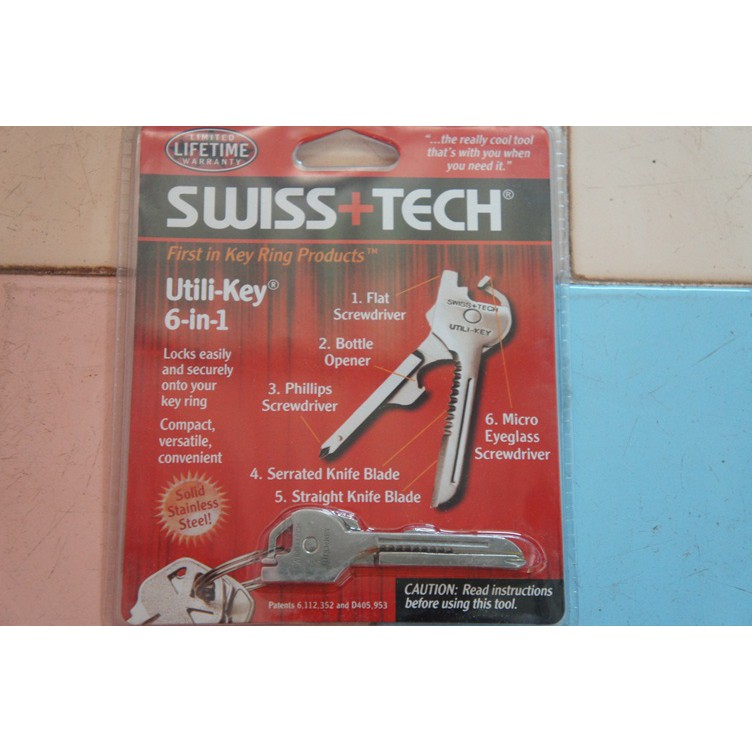 พวงกุญแจ Swiss Tech Utili-Key 6 in 1 พวงกุญแจเครื่องมืออเนกประสงค์ ...
