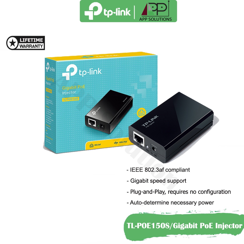 TP-LINK(POE)Power Over Ethernet Adapter รุ่น TL-POE150S/1ตัว(สินค้ารับ ...